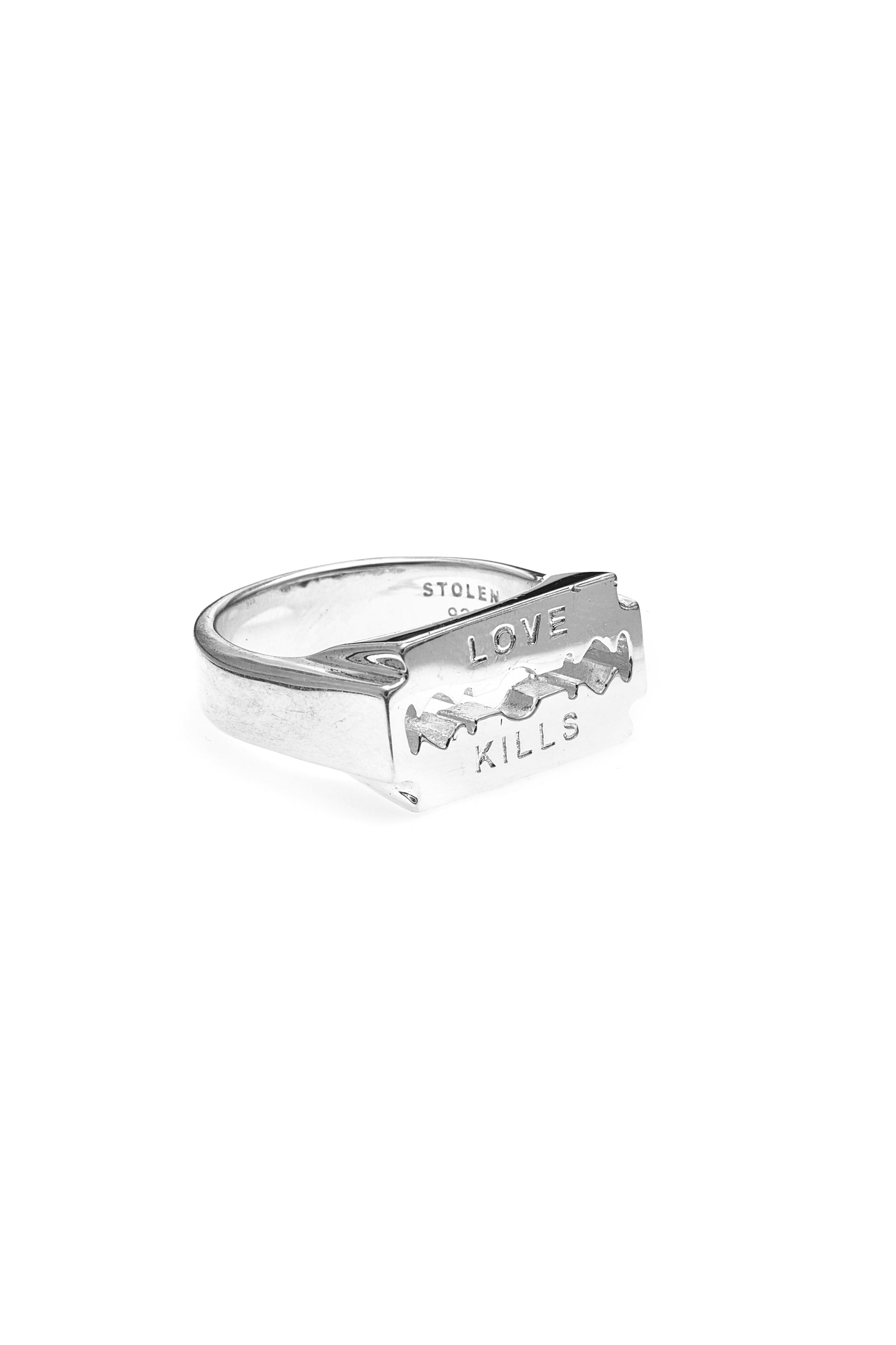 Stolen Girlfriends Club Love Kills Razor Ring | Stattics - Mens Designer Jewellery – stattics